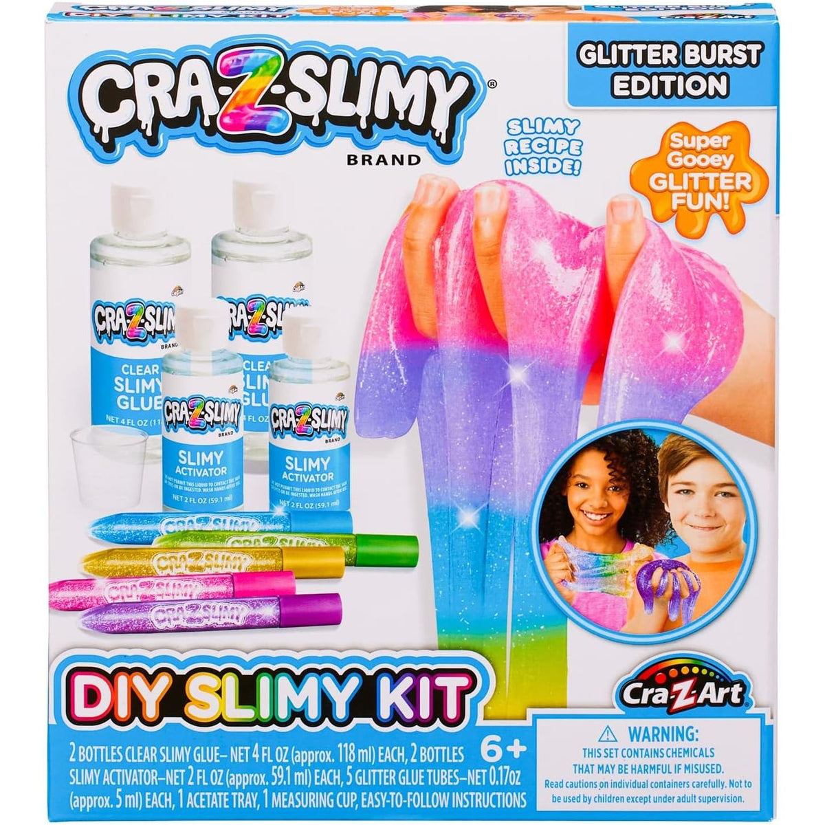 Cra-Z-Slimy Glitter Burst DIY Slimy Multicolor Age-6 Years & Above ...