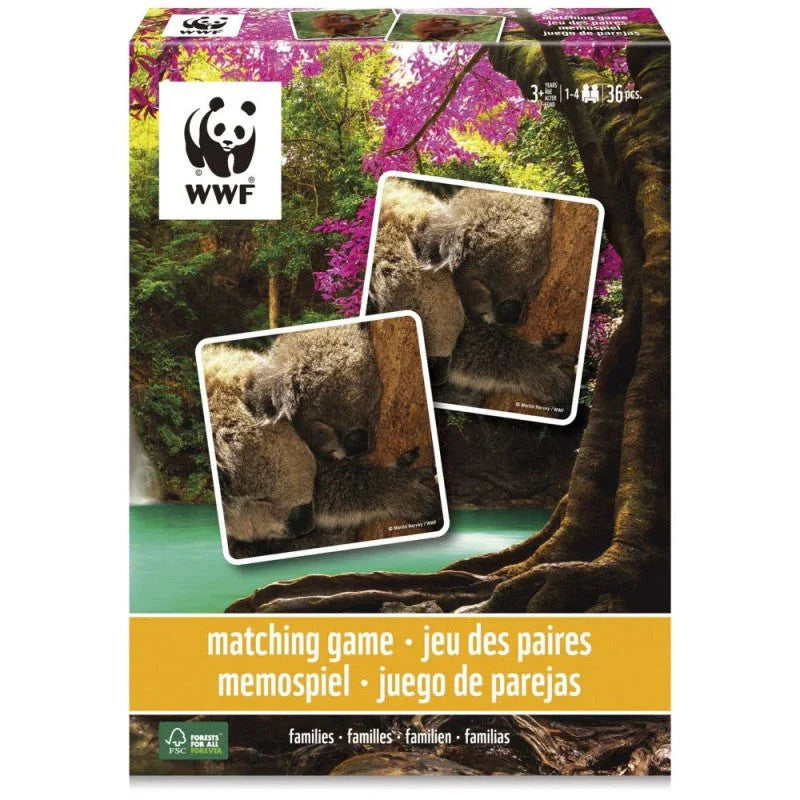 WWF Memory Matching Animal Families Board Game with Tiles Age- 3 Years ...