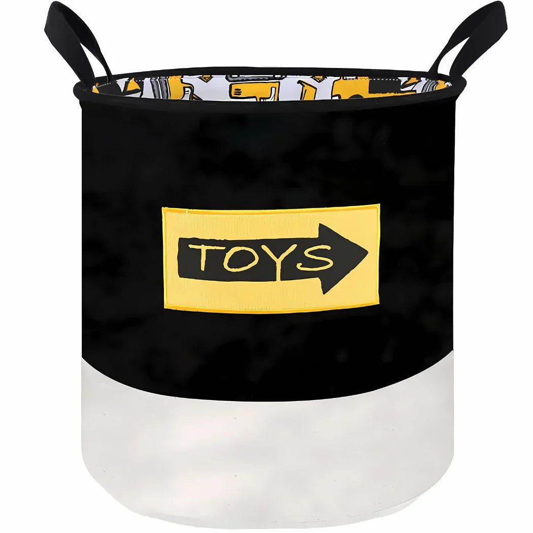 Pibi Adorable Toys Printed Laundry Bag/Toy Organizer (35 x 40 cm) Black ...