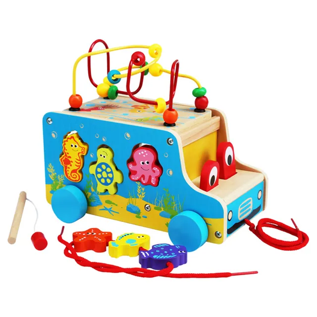 Acool Toys Marine Theme Pull Along Car With Bead Maze Multicolor Age ...