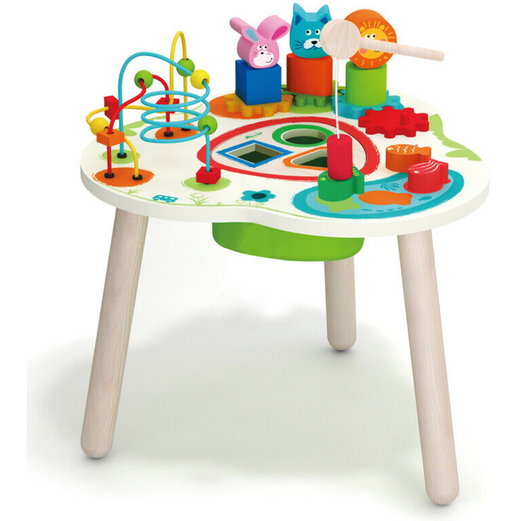 Acool Toys Wooden Activity Table Multicolor Age- 18 Months & Above ...