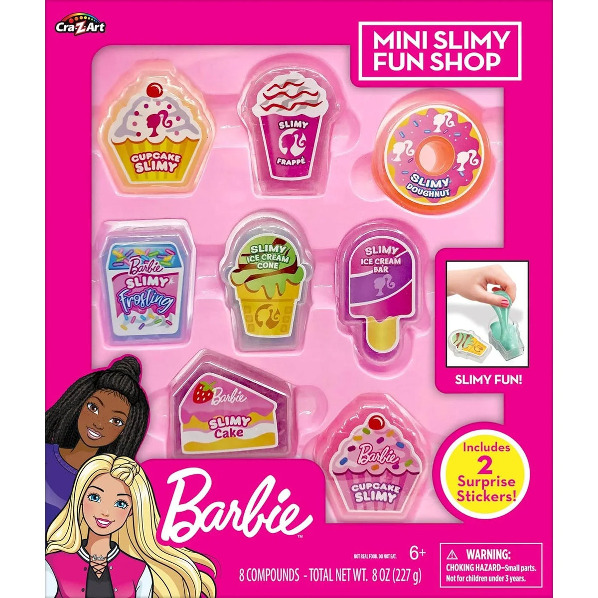 Cra-Z-Art Monster Barbie Mini Mini Slimy Fun Shop with 8 Foods Slimes ...