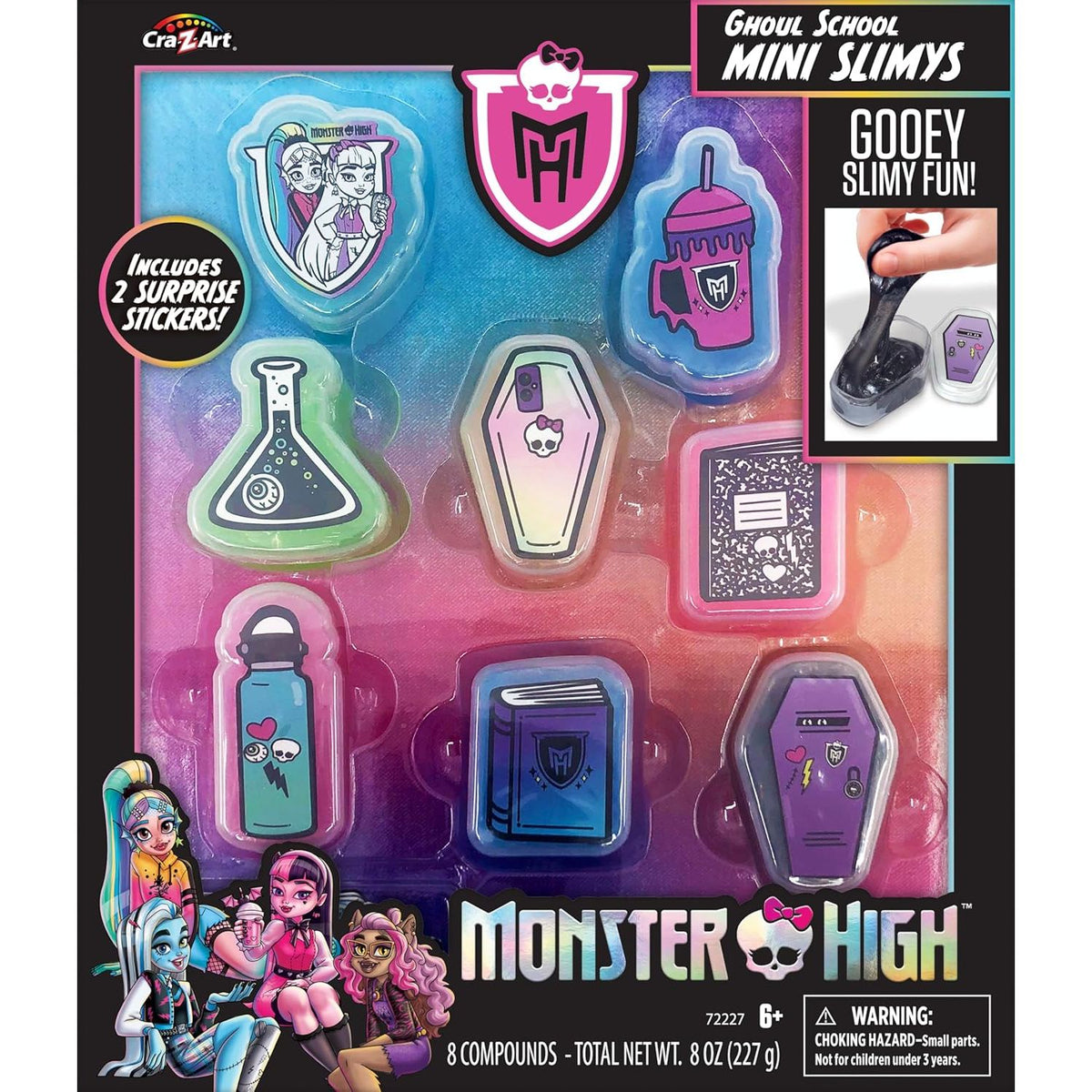 Cra-Z-Art Monster High Mini Mania Chemical Compounds Slimes Age- 6 ...