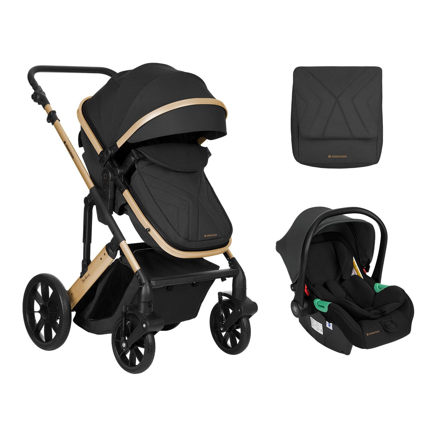 Kikkaboo Darling 3-In-1 Travel System Stroller with Transferable Seat ...