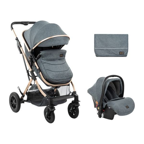Kikkaboo Kaia 3-In-1 Travel System with Pushchair Stoller with ...