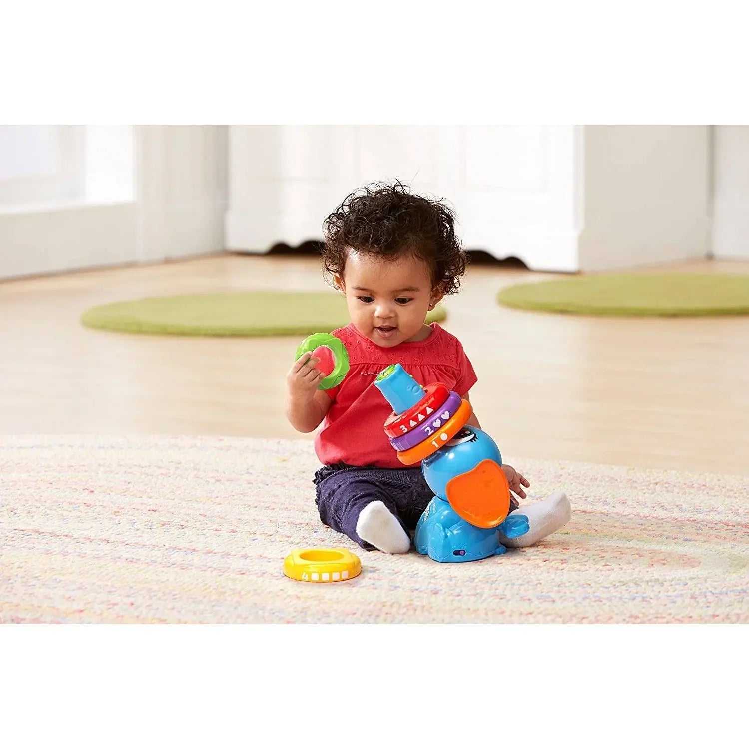 LeapFrog Stack & Tumble Elephant™ Musical Toy Blue Age- 6 Months ...