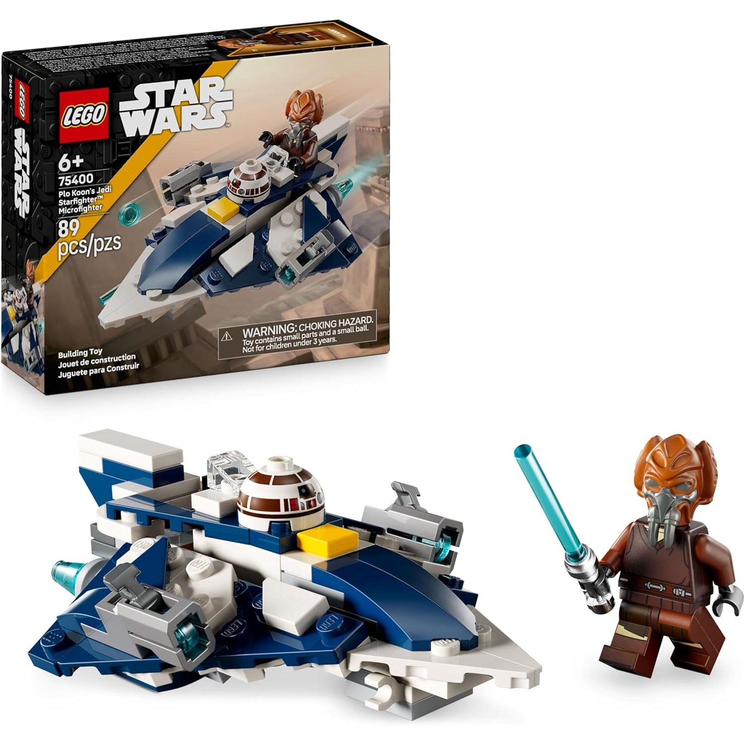 Lego Star Wars Plo Koon'S Jedi Starfighter Microfighter Building Blocks ...