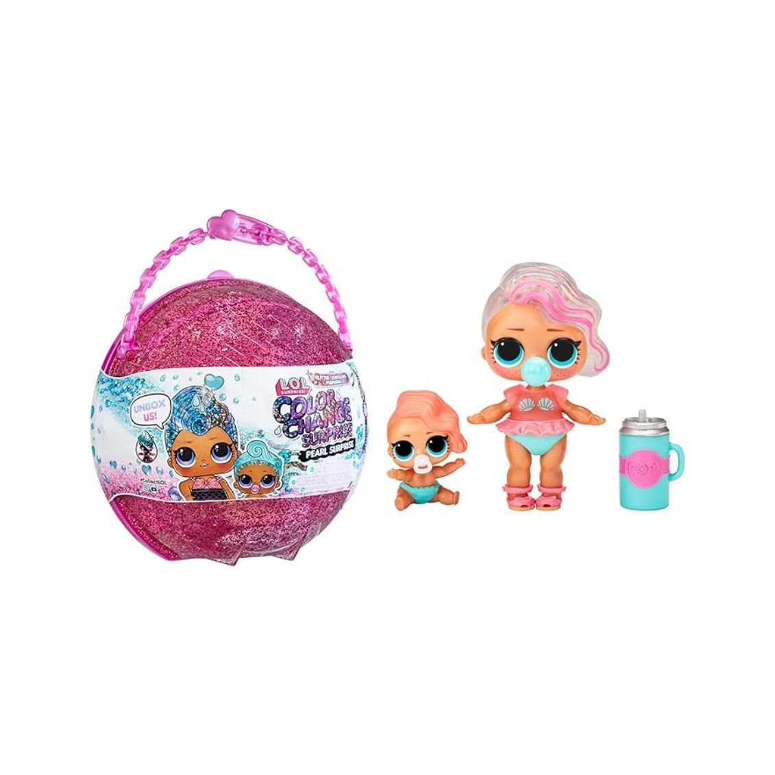 Lol Surprise Doll Glitter Color Change Pearl Surprise Lilac Age- 3 ...