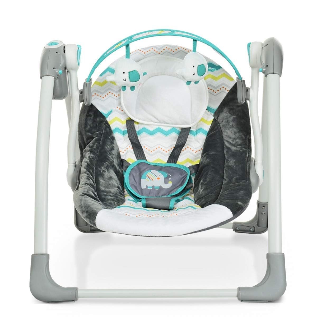 Mastela Baby Deluxe Portable Swing Chair Green & Grey 6503 Age- Newborn ...