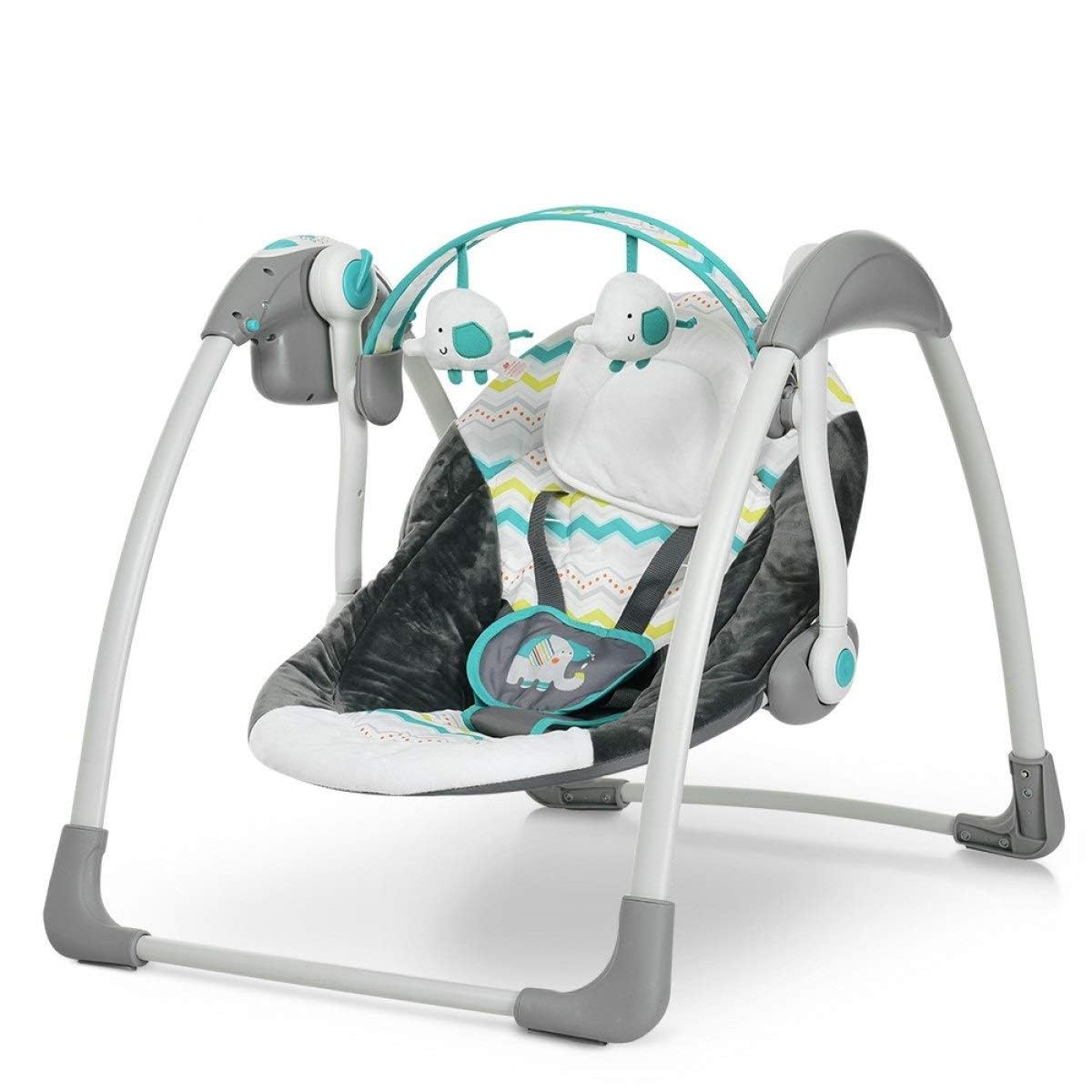 Mastela Baby Deluxe Portable Swing Chair Green & Grey 6503 Age- Newborn ...