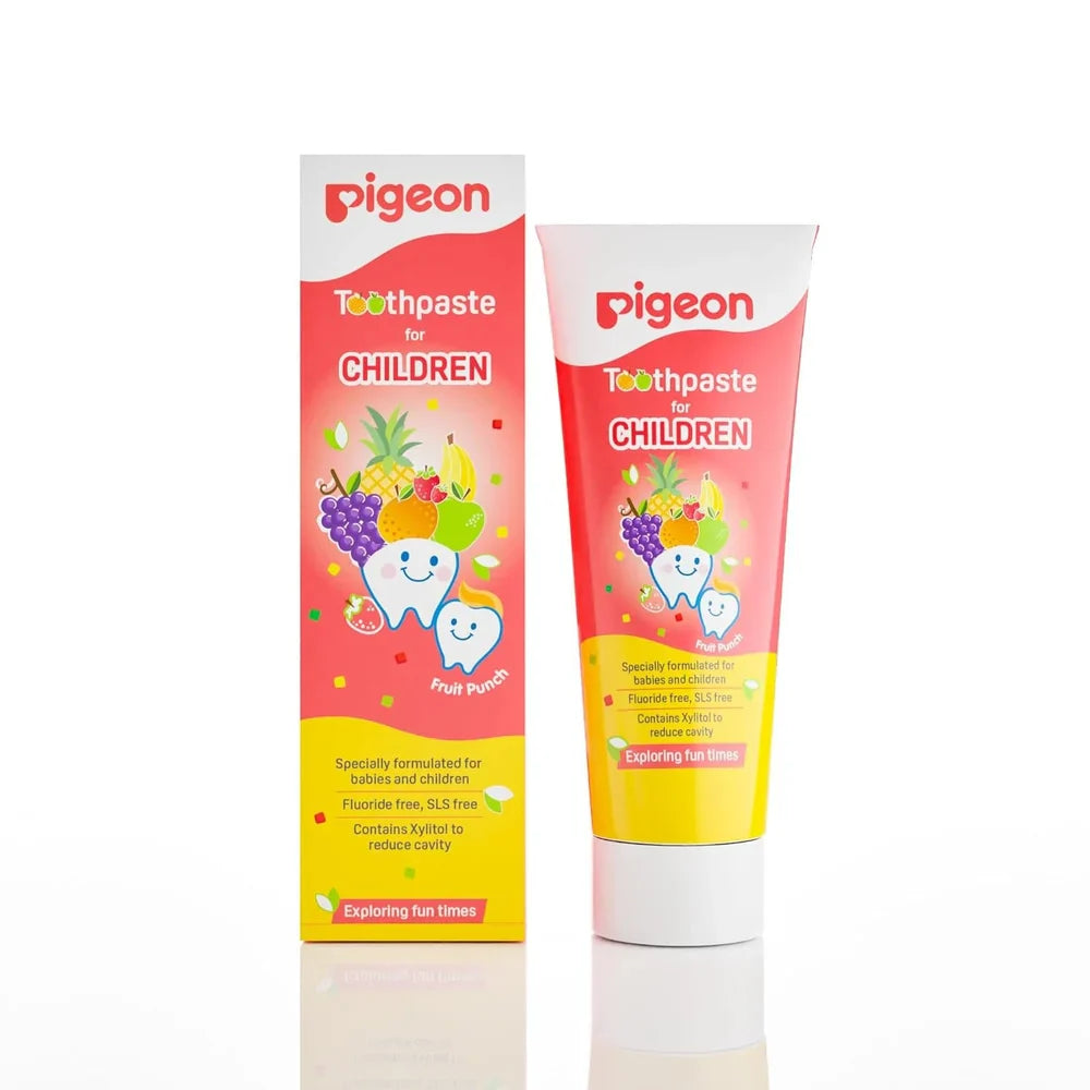 Pigeon Toothpaste for children- Fruit punch Flavour Age- 18 Months ...
