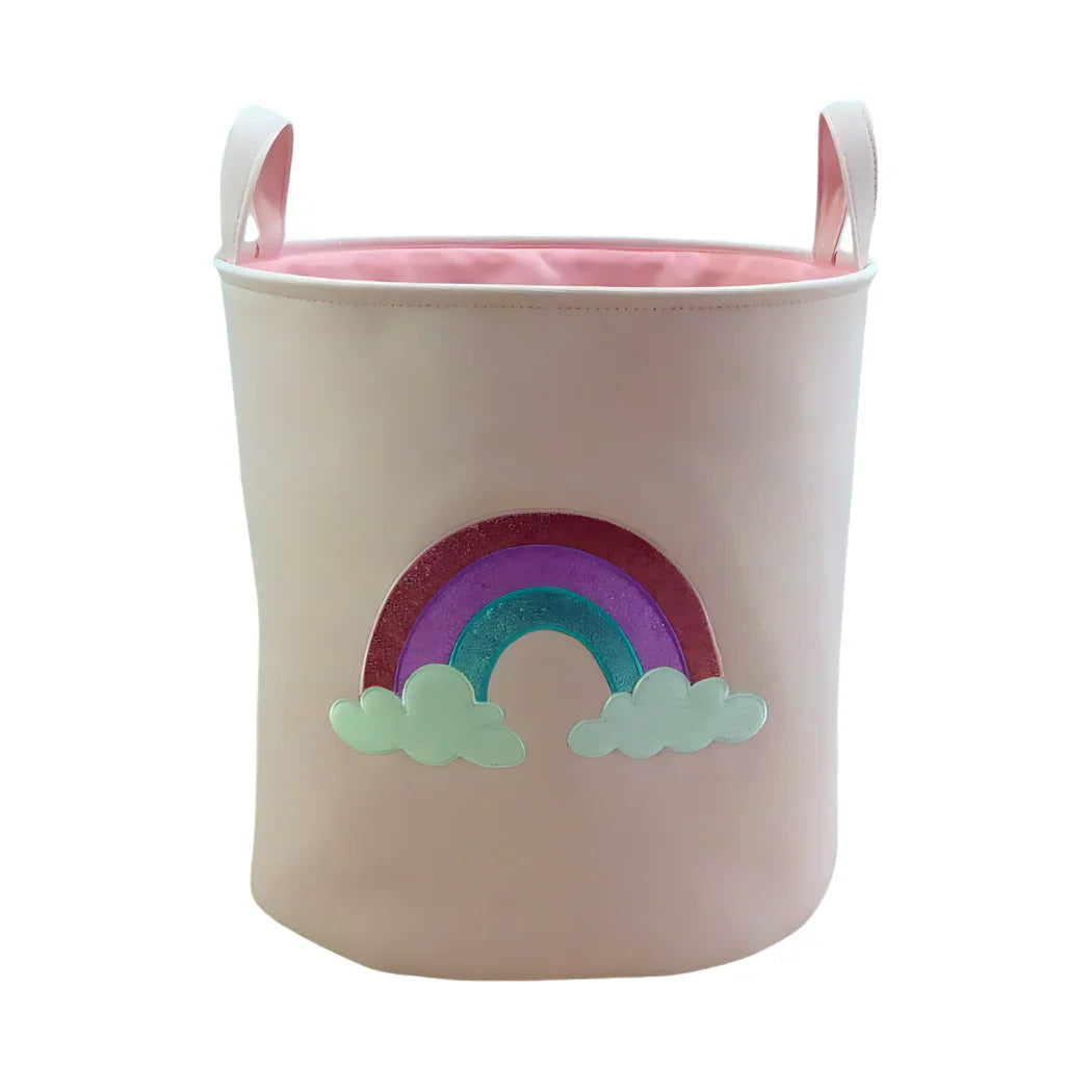 Pibi Adorable Rainbow Printed Laundry Bag /Toy Storage Basket (35 x 40 ...
