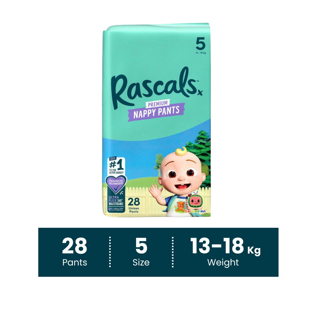 Rascals Premium Cocomelon Training Diaper Pants- Size 5, 13-18 kg, 28 ...