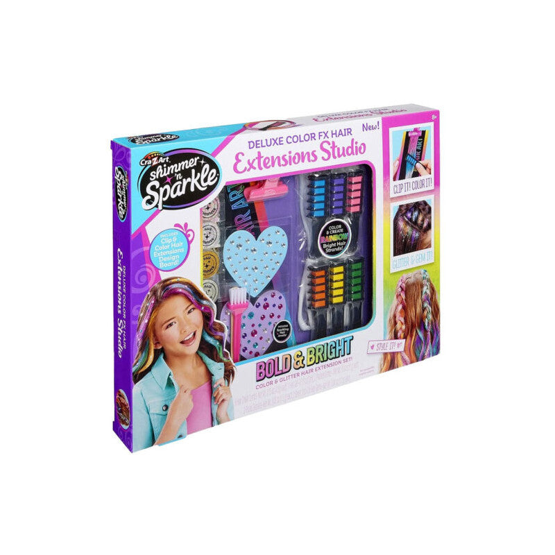 Shimmer 'n Sparkle FX Hair Extensions Deluxe Value Playset Age- 8 Years ...