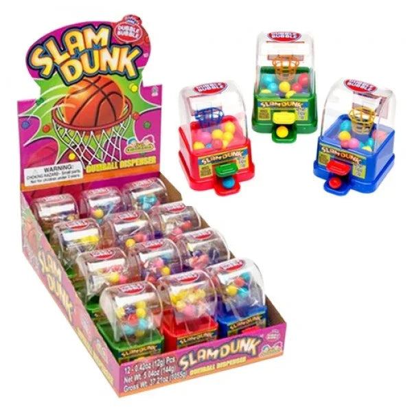 Slam Dunk Basketball Dubble Bubble Gumball Nachine with Gum for Kids ...