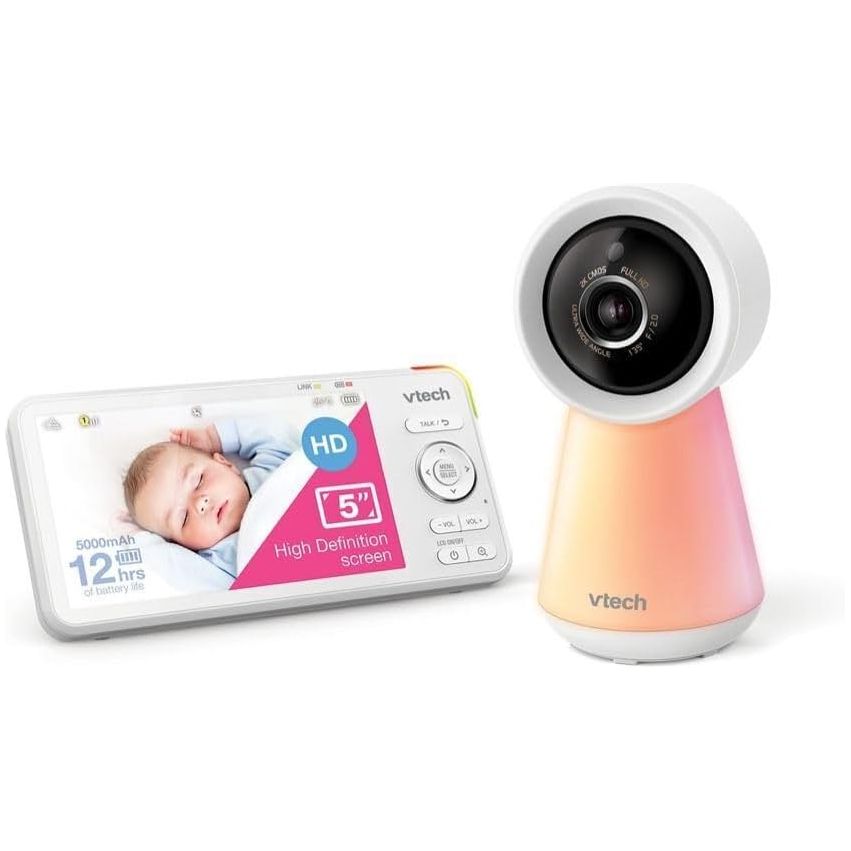 VTech RM5756HD 5-Inch Smart WiFi 1080p Baby Monitor with Remote Access ...