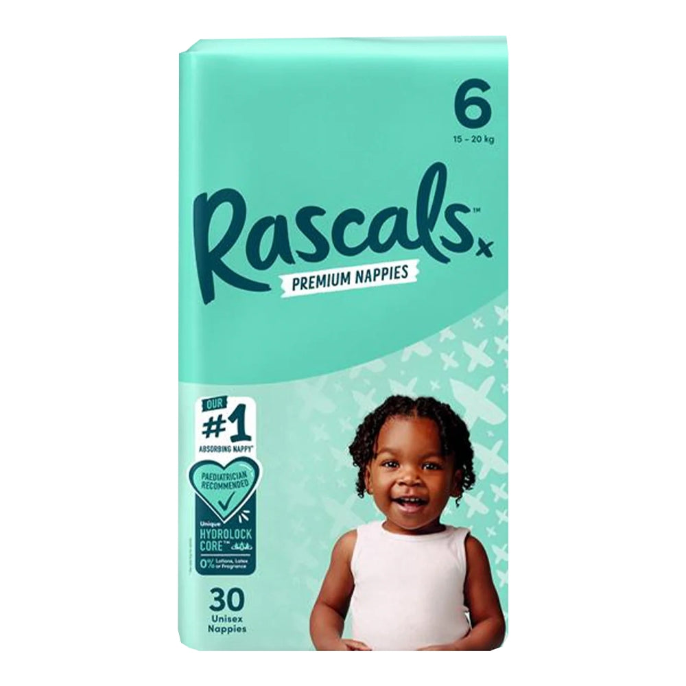 Rascals Premium Adhesive Junior Kids Nappy Diapers Size 6 (15-20kg ...