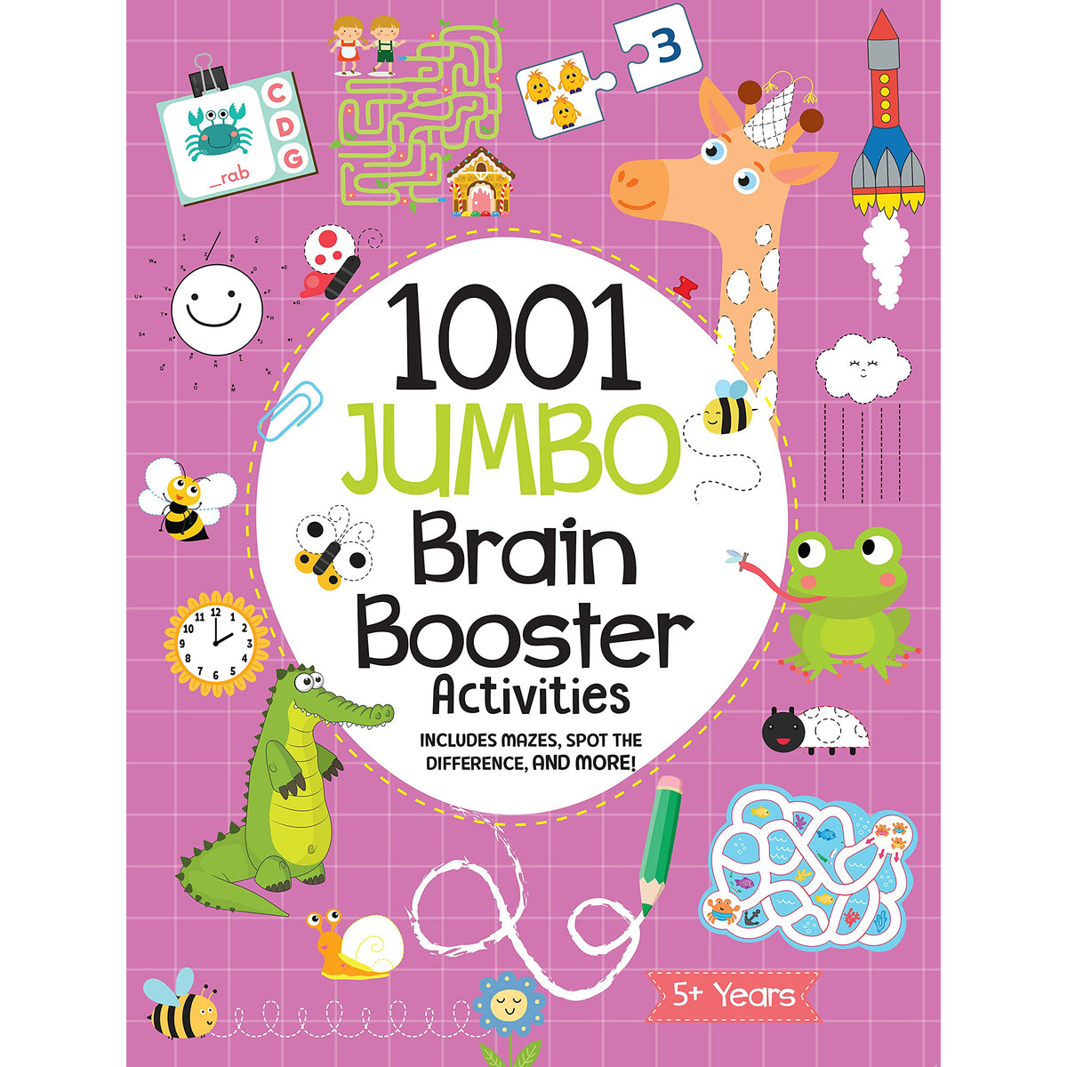 1001 Jumbo Brain Booster Activities Age- 5 Years & Above - Peekaboo