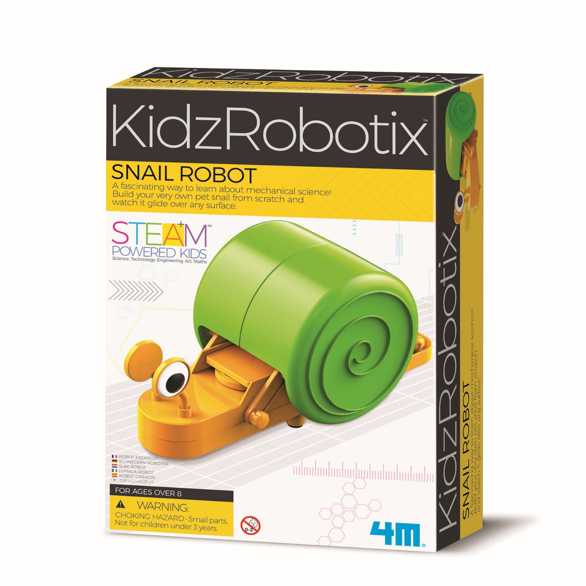 4M Kidz Robotix Snail Robot Multicolor Age-8 Years - Peekaboo