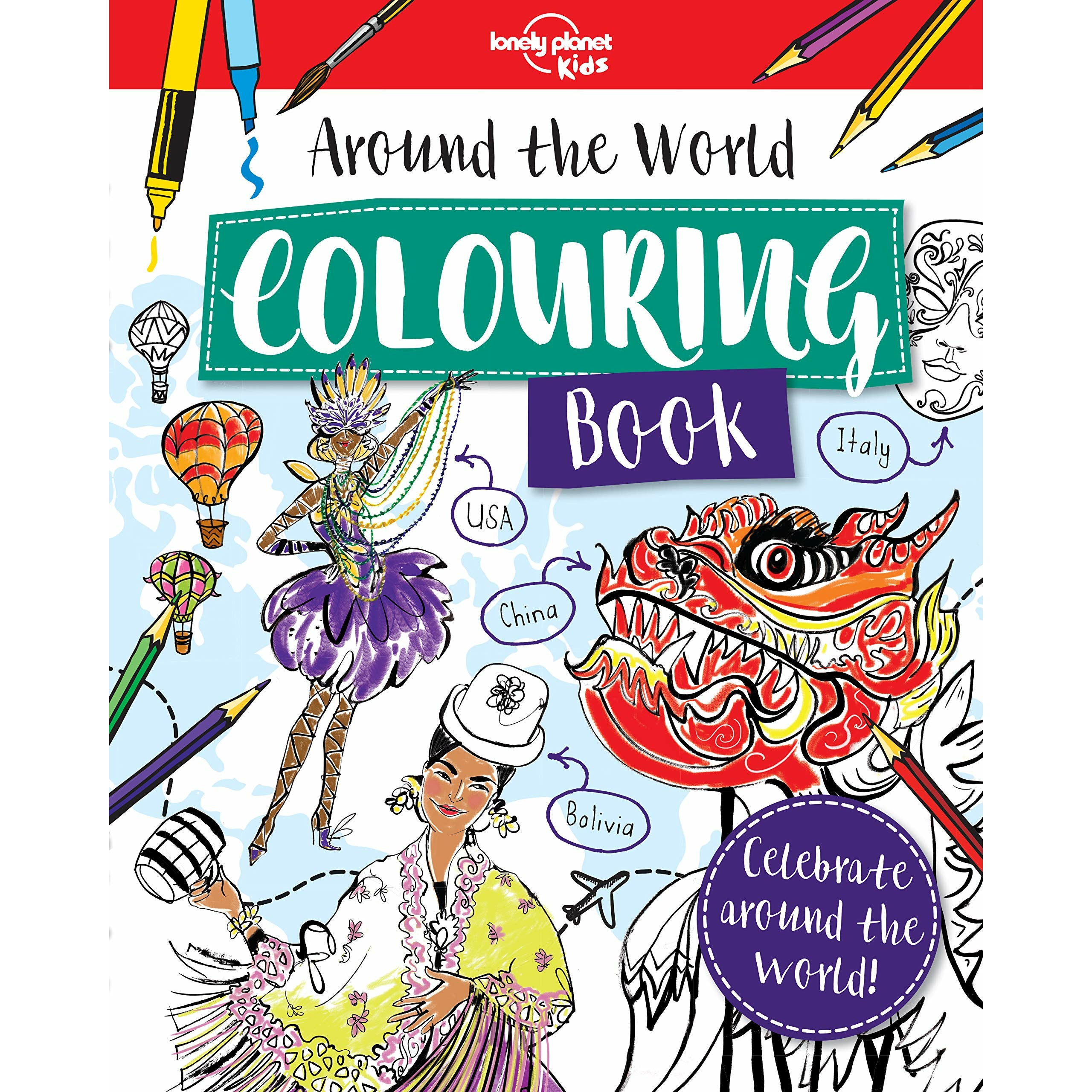 Around the World Colouring Book Paperback - Peekaboo
