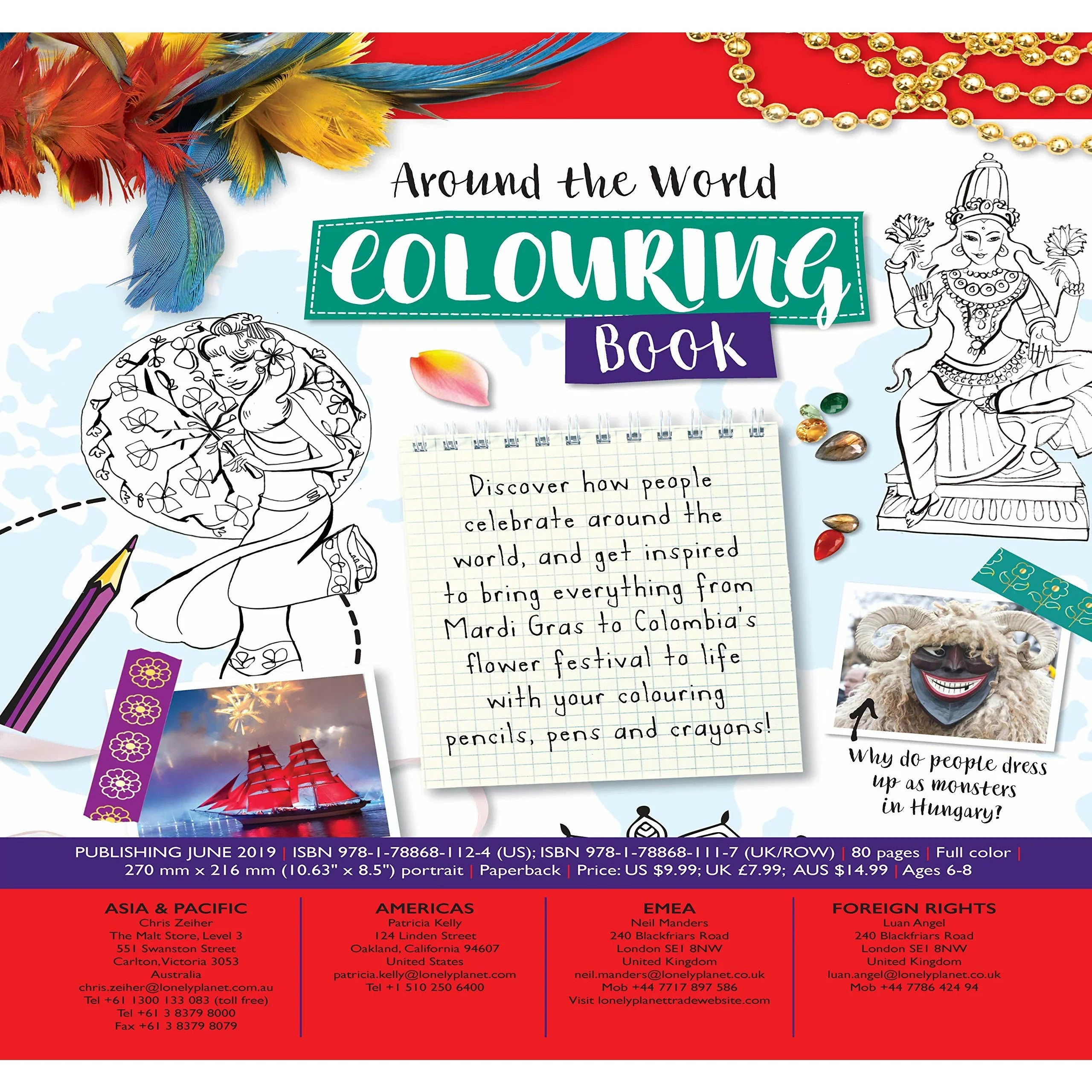 Around the World Colouring Book Paperback - Peekaboo