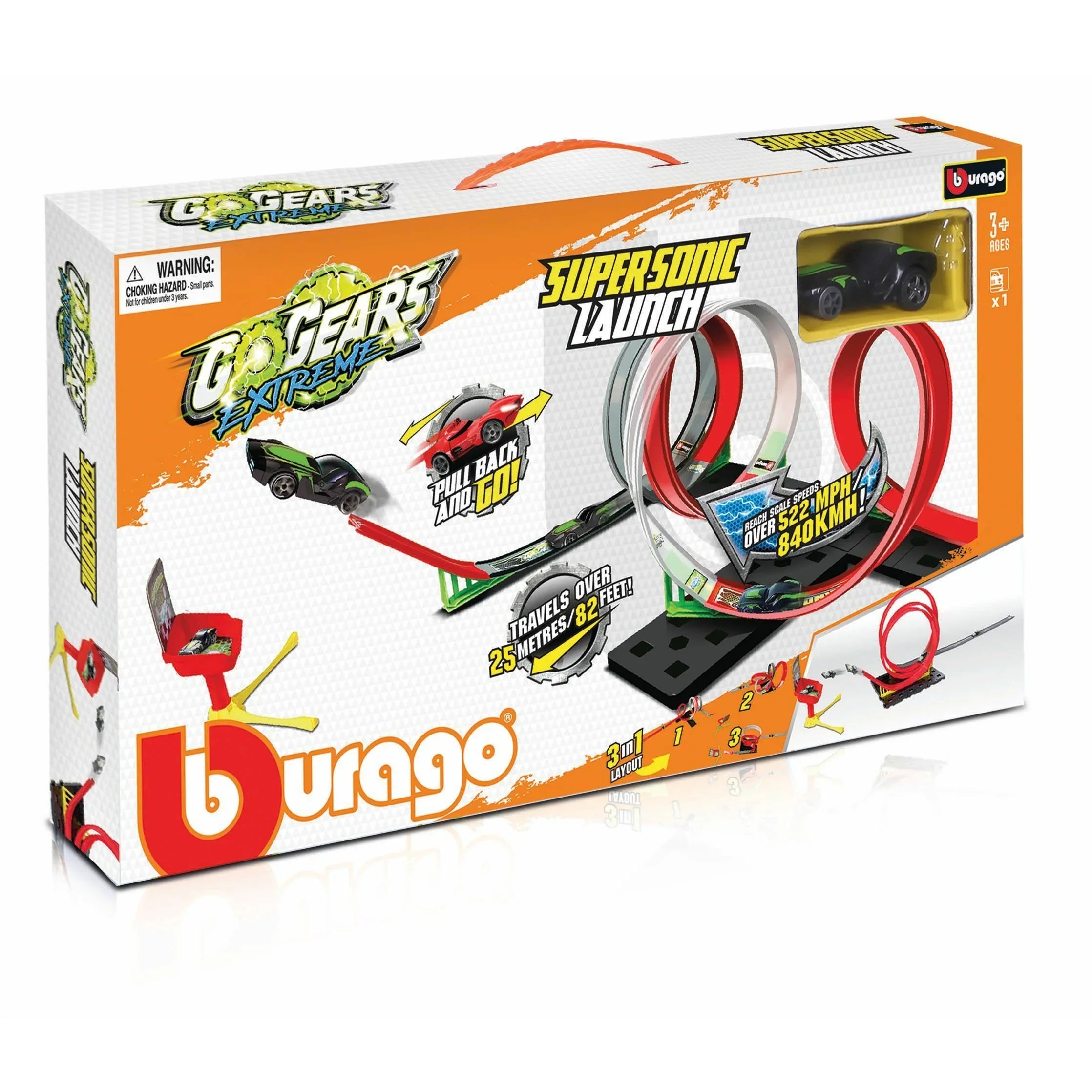 Bburago Go Gears Extreme Supersonic Launch (with 1 car) - Peekaboo