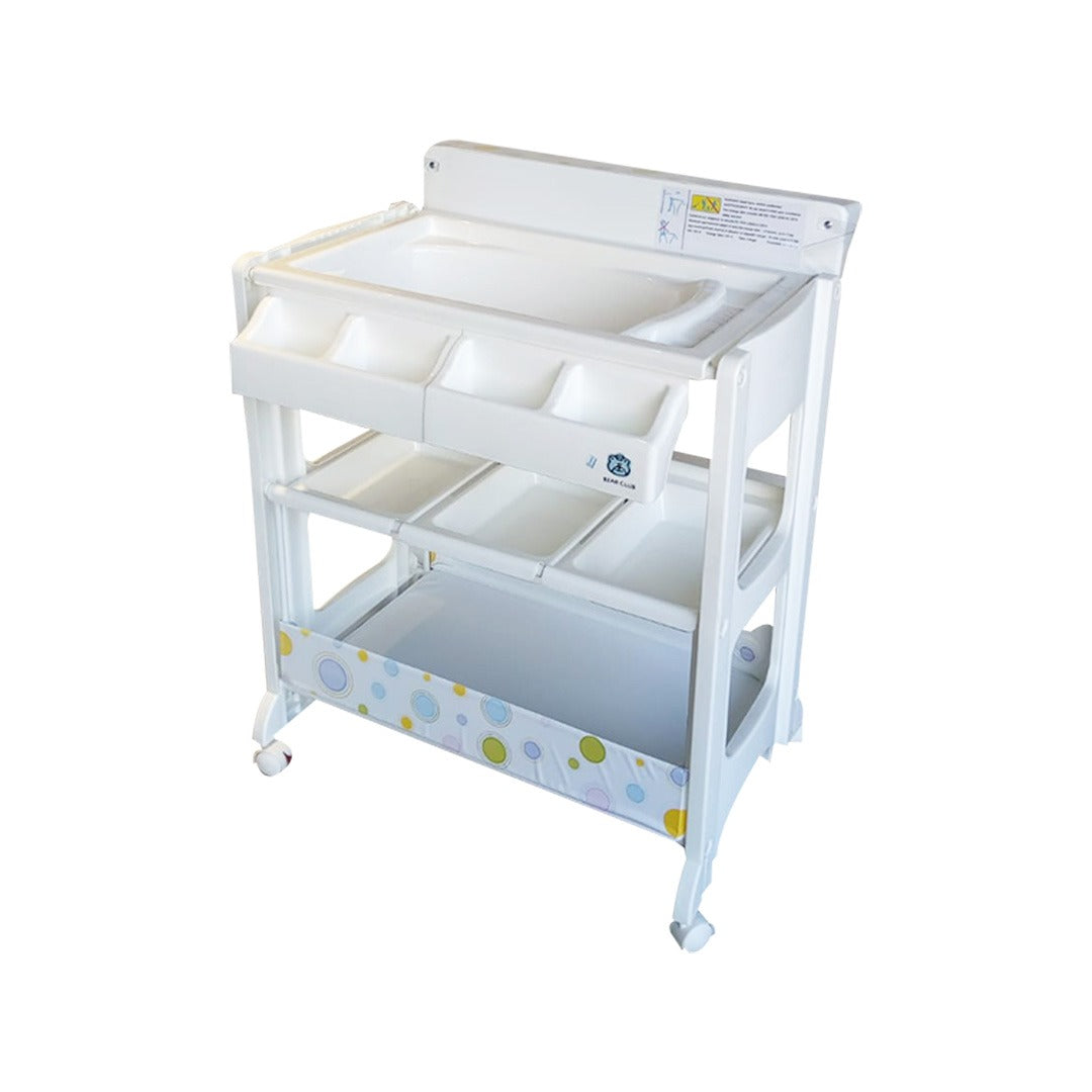 Bear Club 2-in-1 Movable Baby's Bath + Changing Table with Storage ...