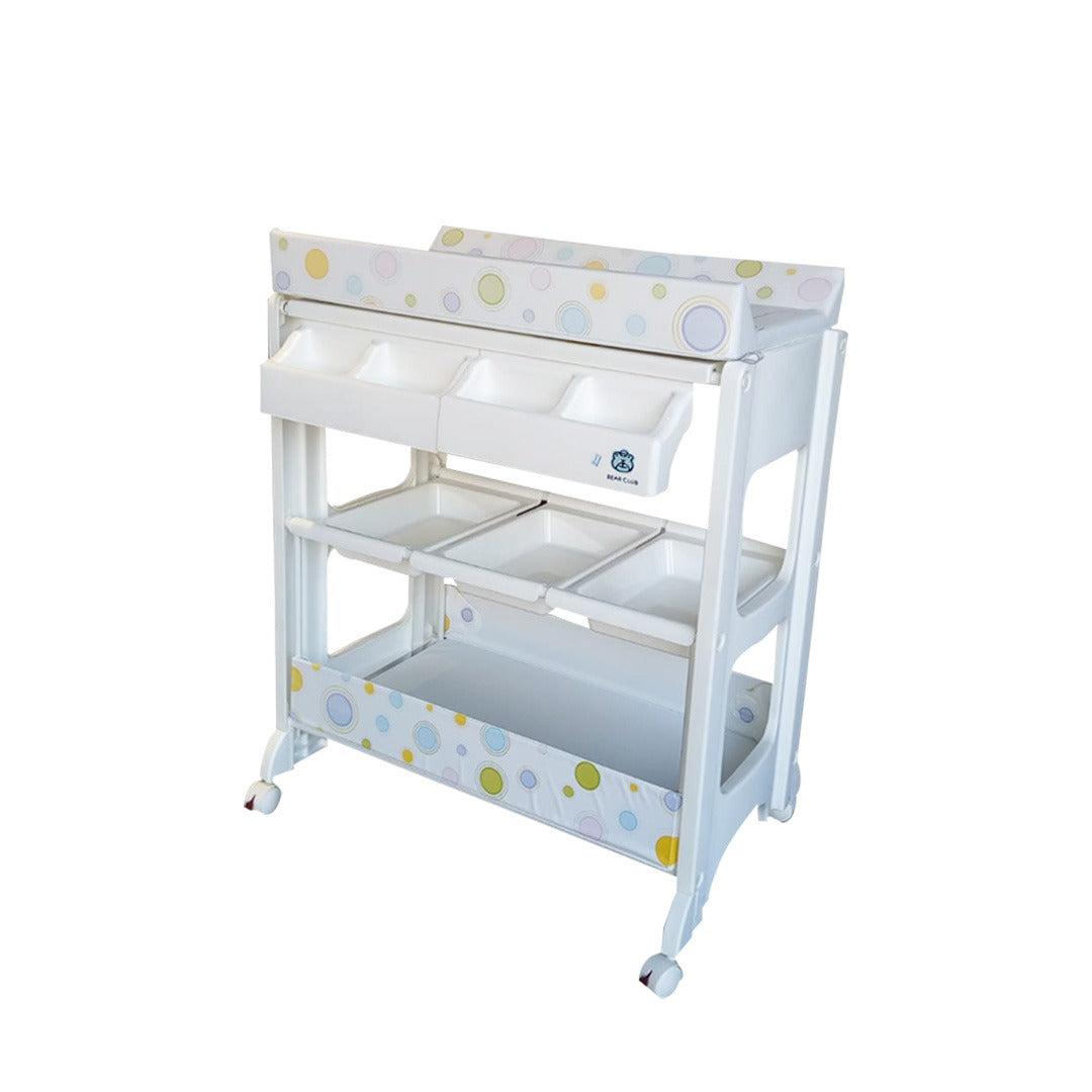 Bear Club 2-in-1 Movable Baby's Bath + Changing Table with Storage ...