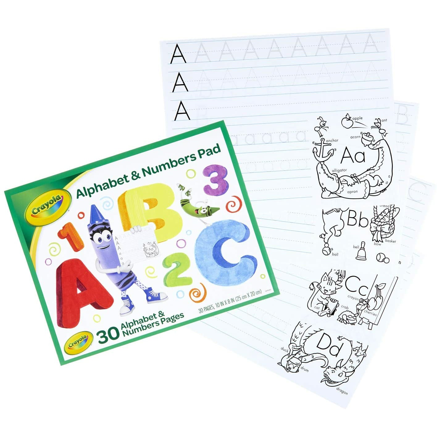 Crayola Beginning ABC Tablet 10 x 8 - 30 Sheets - Peekaboo