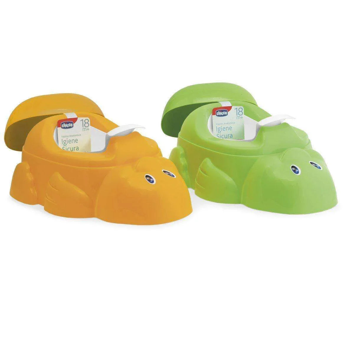 Chicco Duck Shape Anatomical Potty Assorted Green/Orange Age- 6 months ...