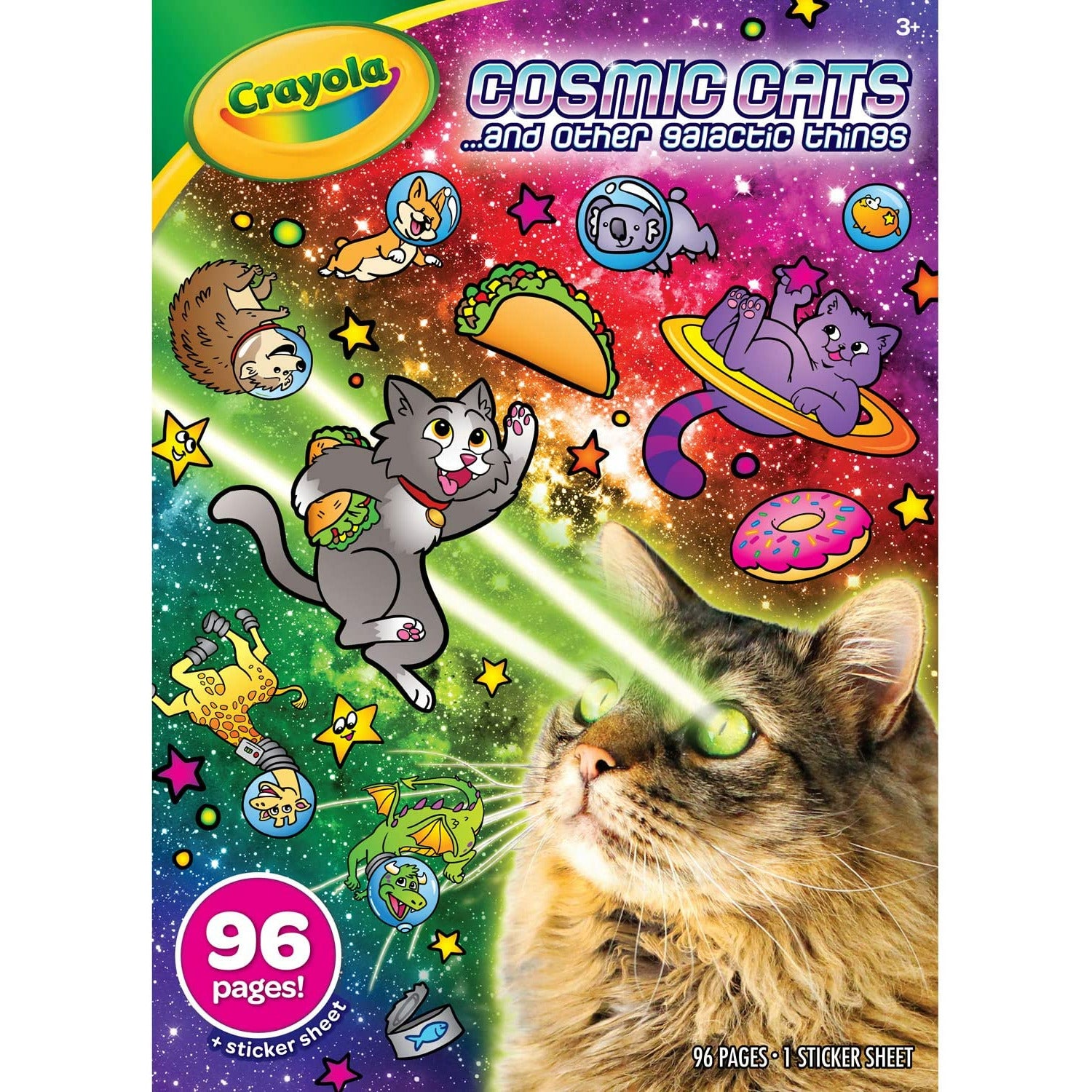 Crayola Cosmic Cats Coloring Book 96 Pages - Peekaboo