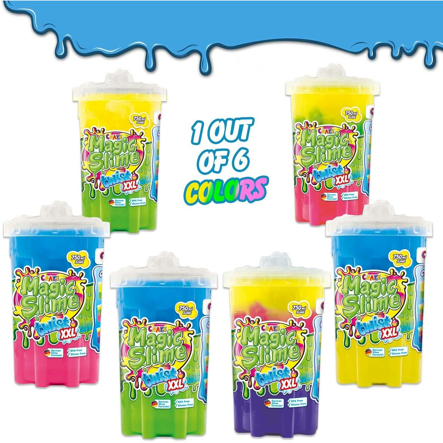 Craze Magic Slime - Twist XXL with Intelligent Super Modeling Clay ...