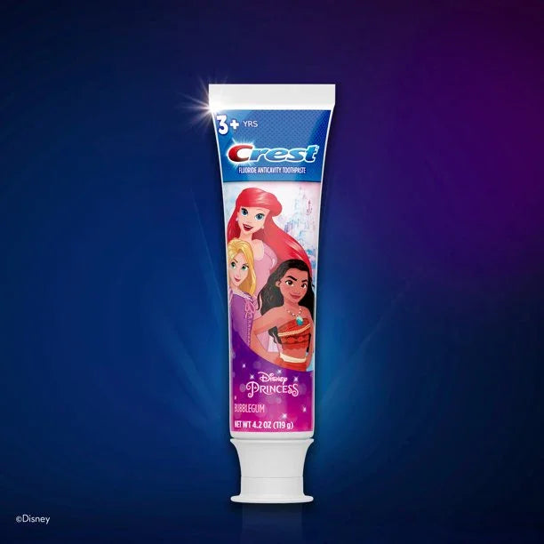 Crest Kids Toothpaste with Fluoride, Disney Princess, Bubblegum Flavor ...