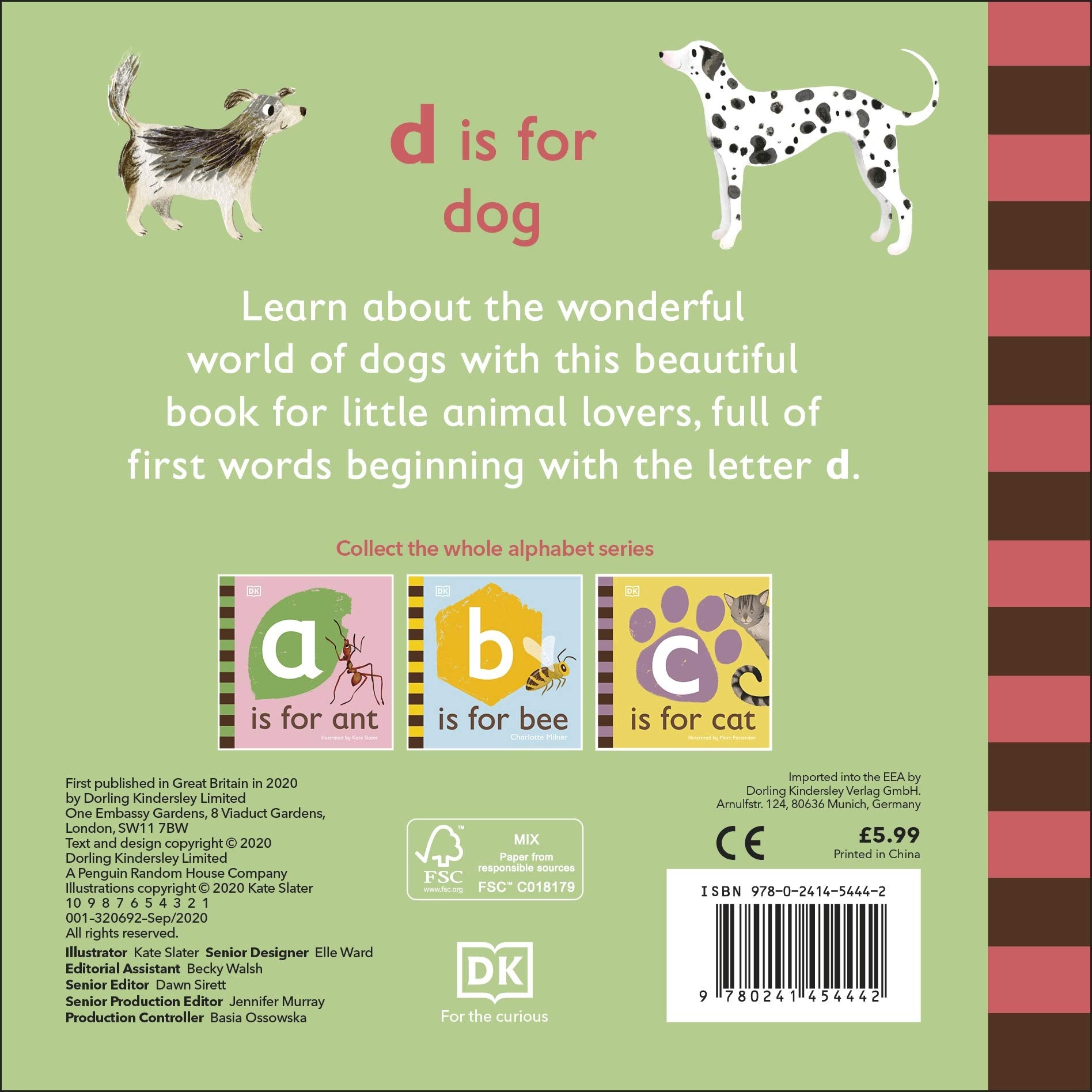 D is for Dog Board book - Peekaboo