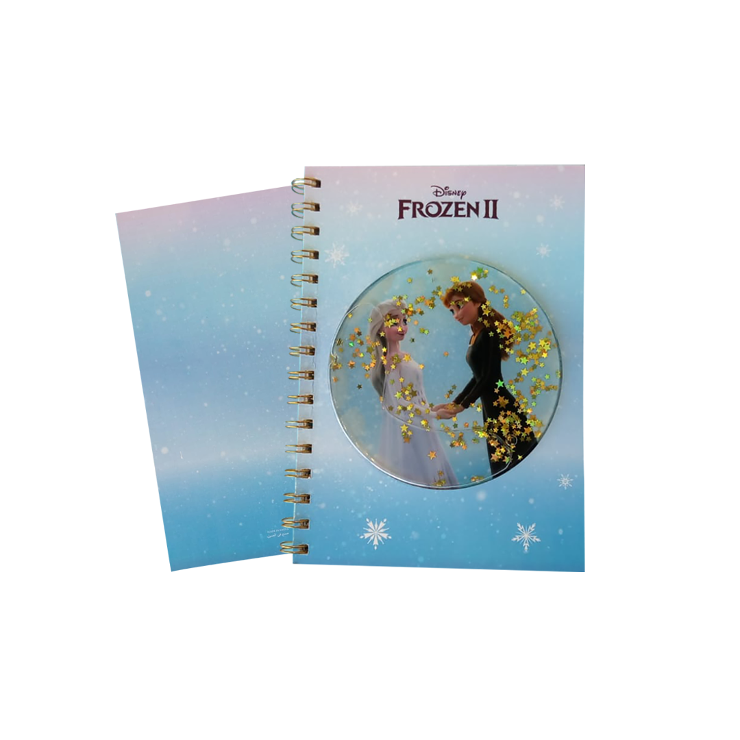 Disney Frozen A5 Spiral Notebook With Sequin Cover Kids - Peekaboo