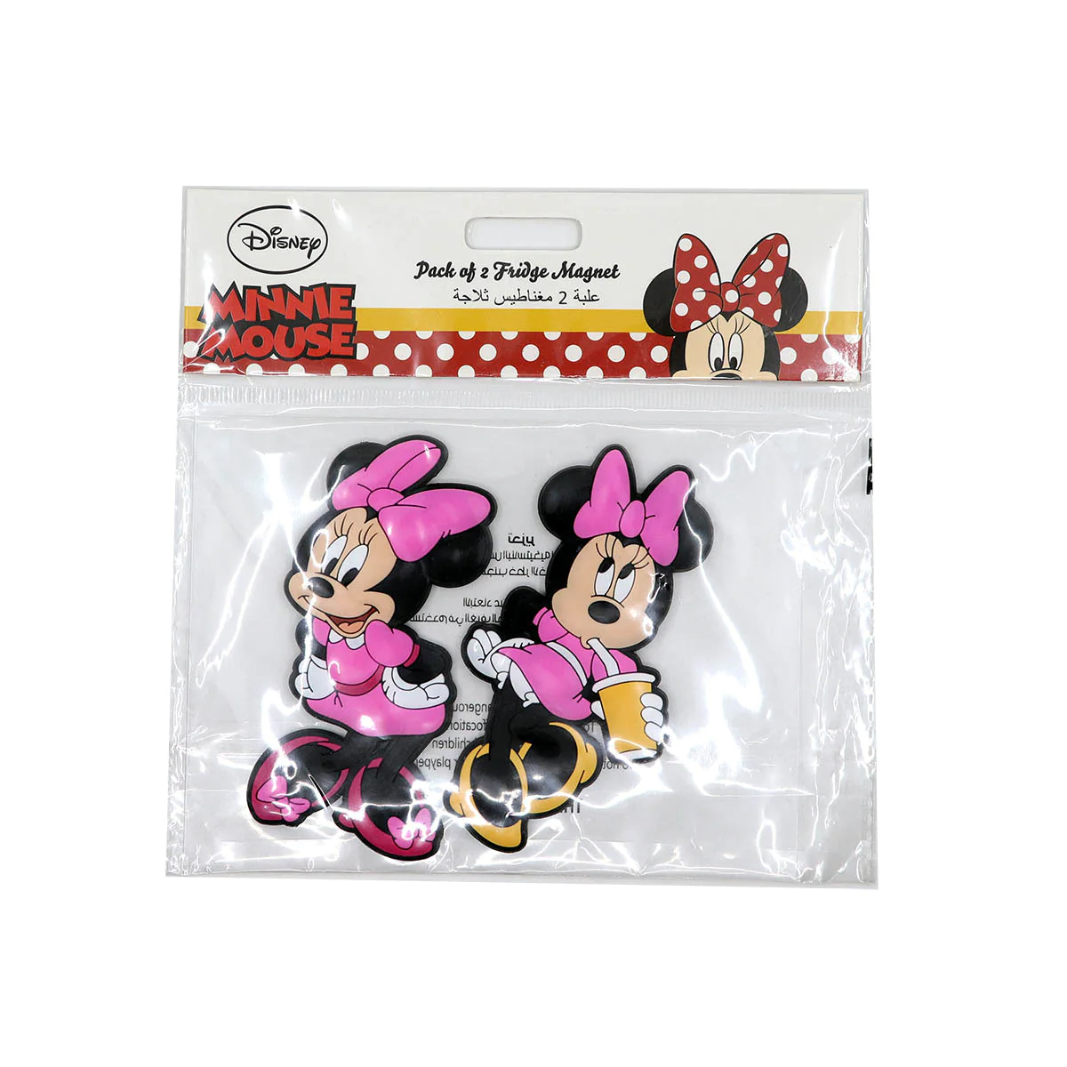 Disney Minnie Pack Of 2 Soft Pvc Fridge Refrigerator Magnet Kids - Peekaboo