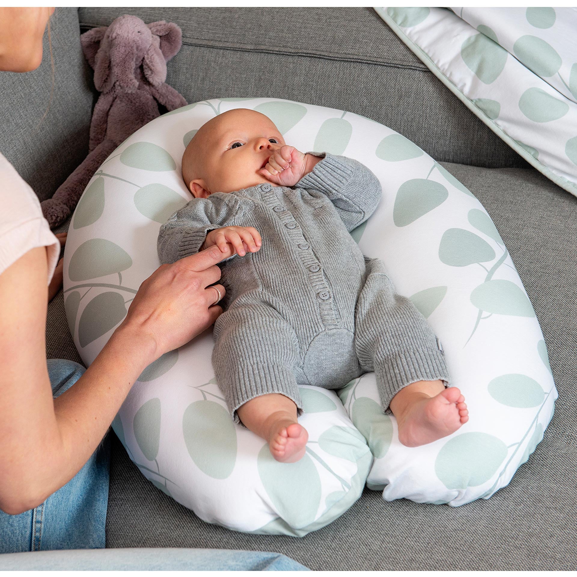 Doomoo Buddy Leaves Aqua Green Age-Newborn & Above - Peekaboo