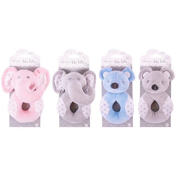 Hugs & Kisses Baby Rattle Plush Toy Assorted Age-Newborn & Above - Peekaboo