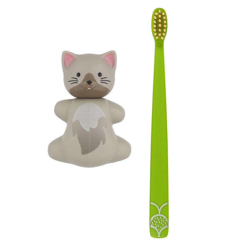Flipper Fun Animal Cat Toothbrush Cover & Toothbrush Combo Pack ...