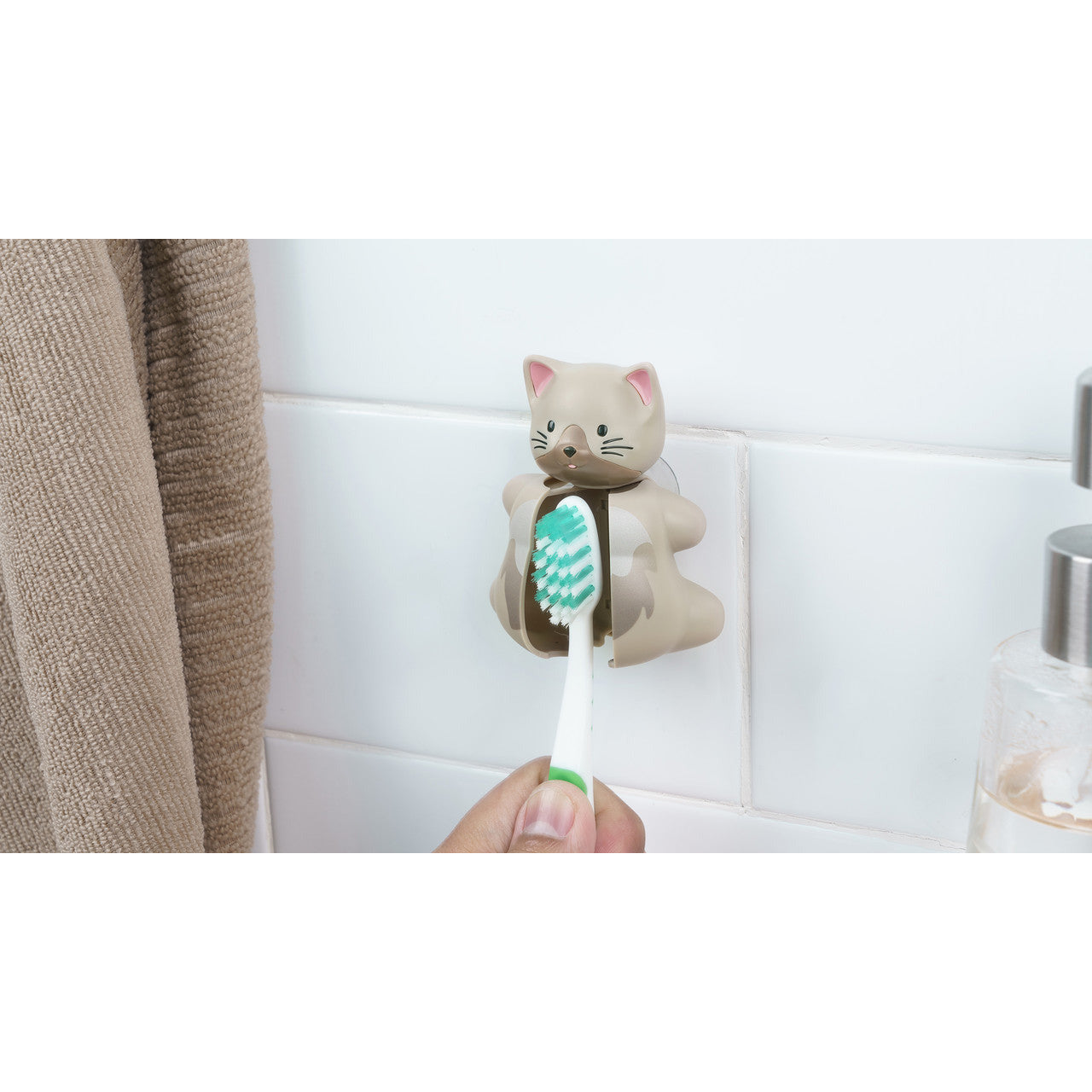 Flipper Fun Animal Cat Toothbrush Cover & Toothbrush Combo Pack ...