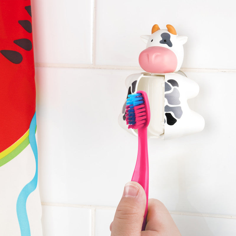 Flipper Fun Animal Cow Toothbrush Cover Toothbrush Combo Pack Multicolor Age 3 Years Above Peekaboo