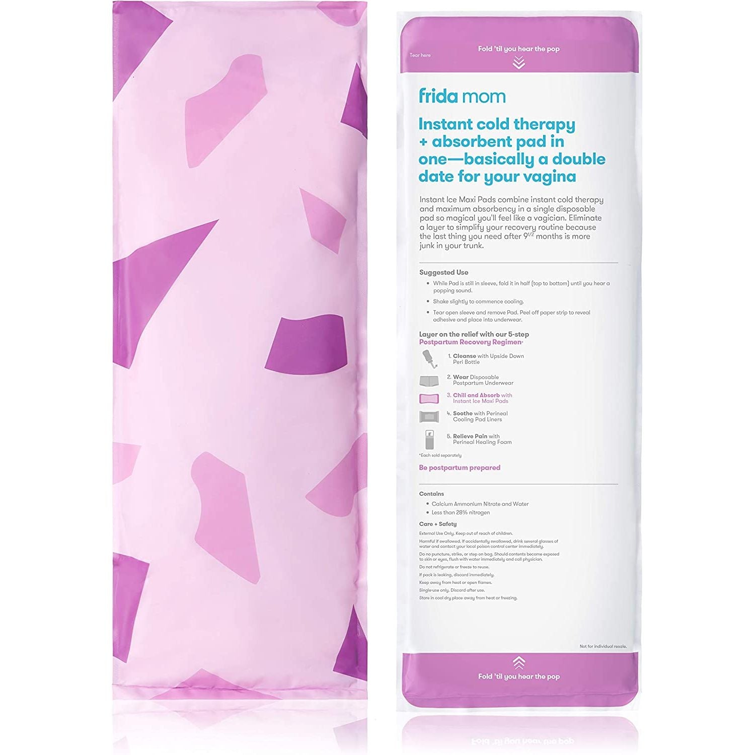 FridaMom Instant Ice Maxi Pad Set of 8 - Peekaboo