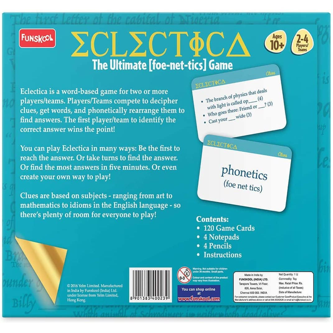 Funskool Games Eclectica Board Game Multicolor Age- 10 Years & Above ...