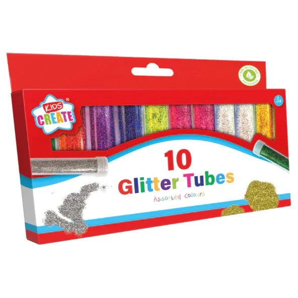 Pibi Kids Create Glitter Tubes 10 Assorted Colours Age-3 Years & Above ...