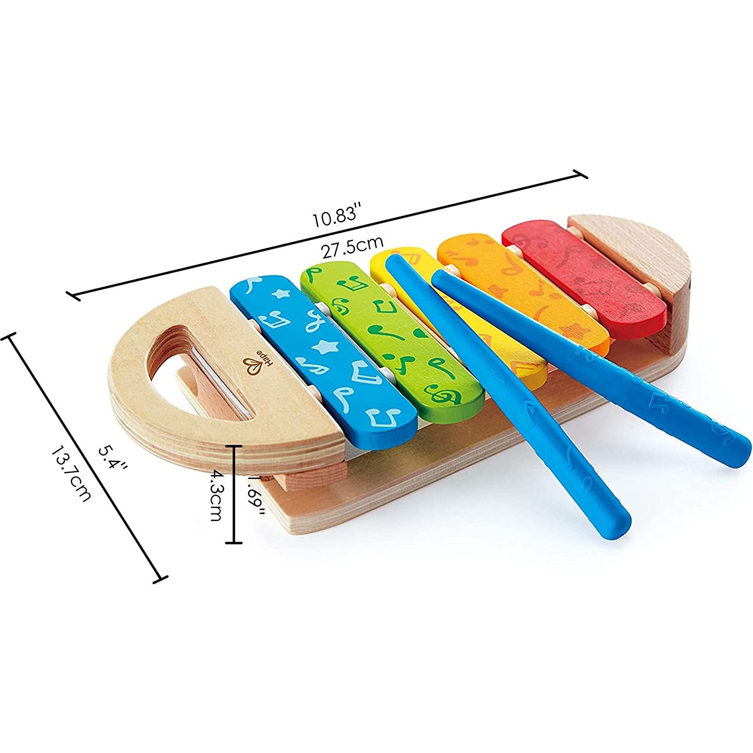 Hape Rainbow Xylophone Multicolor Age- 12 Months & Above - Peekaboo