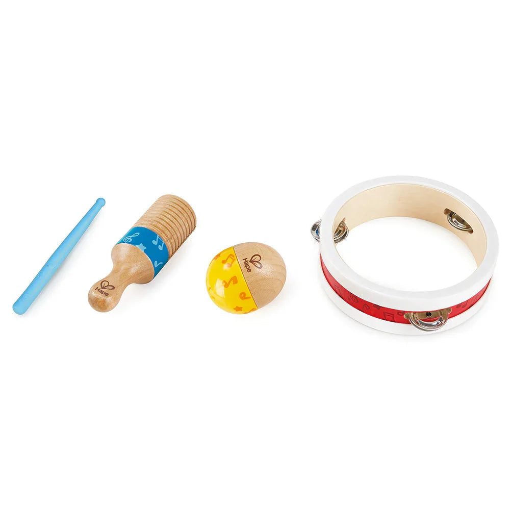 Hape Rhythm Set with 4 Different Musical Instruments Multicolor Age- 1 ...