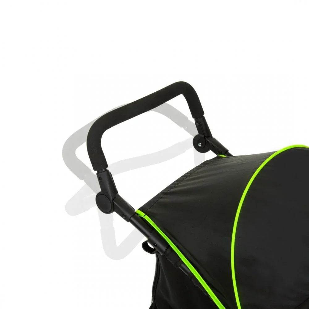 Hauck Runner 3 Wheel Pushchair Stroller Holding upto 18 Kg Black/Neon ...