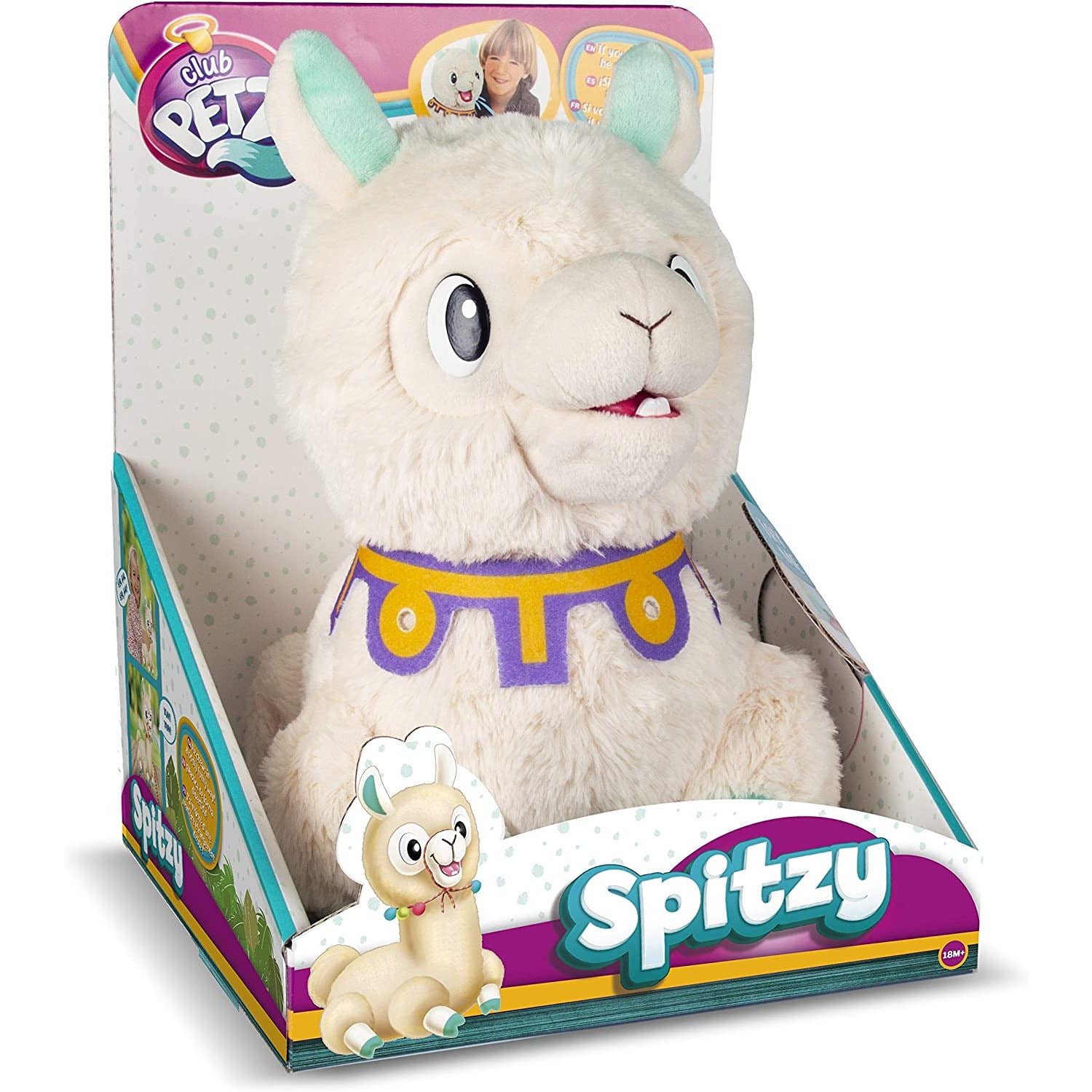 Club Petz Spitzy The Funny Llama Interactive Plush Toy Multicolor Age ...