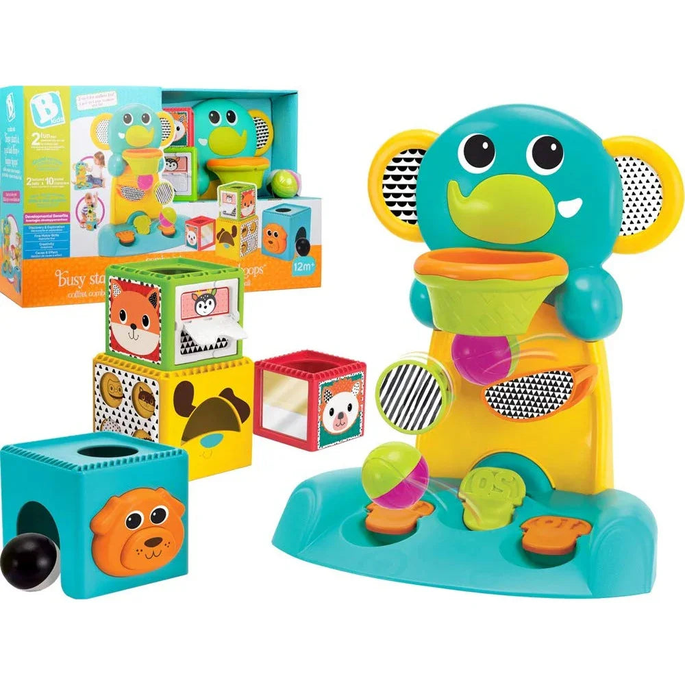 Infantino Busy Stack & Nest Ball Drop Happy Hoops Combo Set Multicolor ...