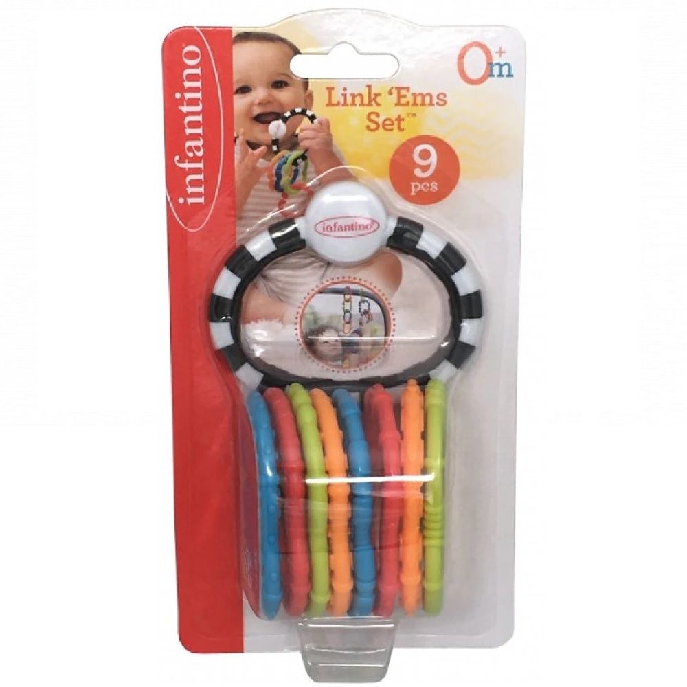 Infantino Link Ems Toy Set Multicolor Age- Newborn & Above - Peekaboo